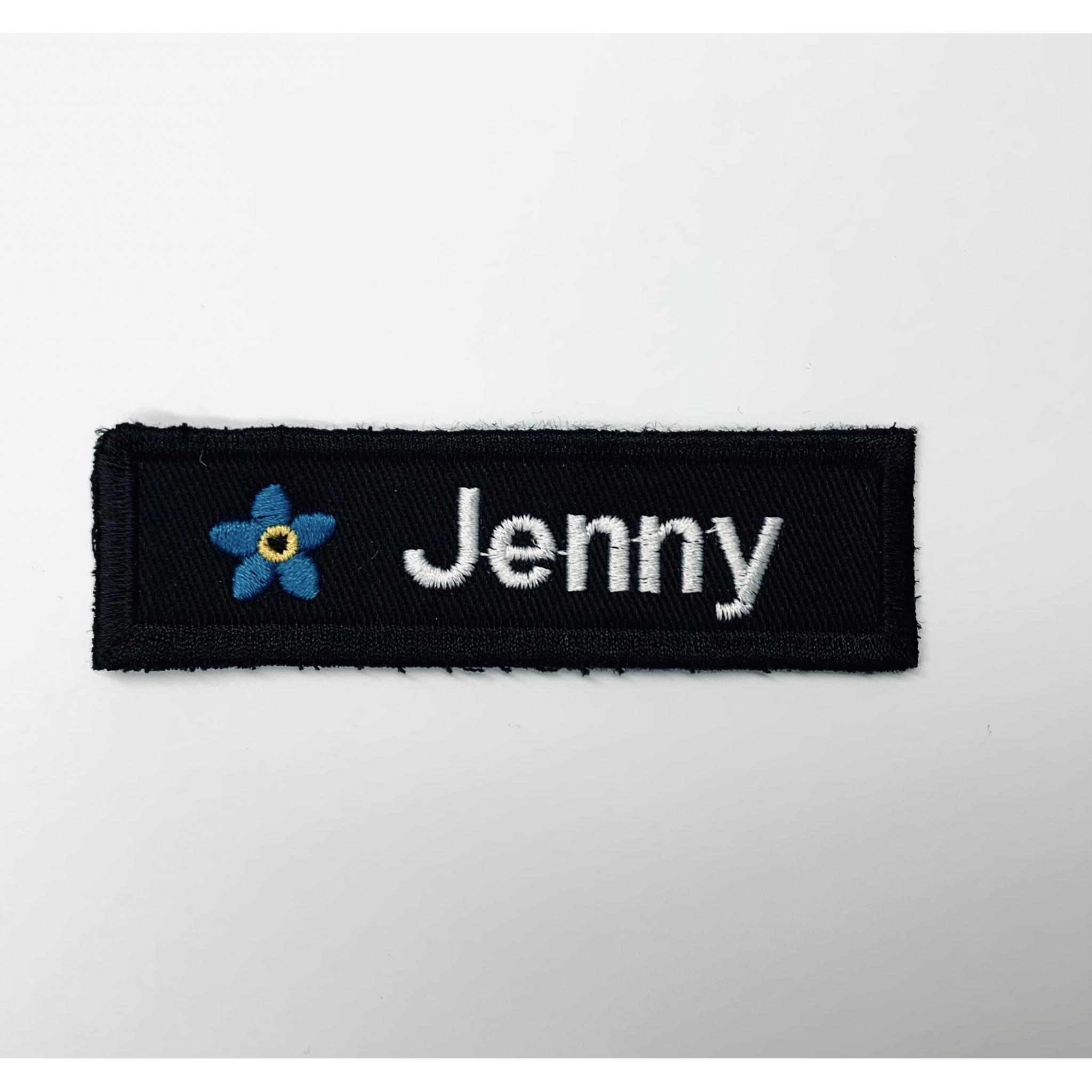 Forget Me Not Dementia badge 3cm x10cm One line of text